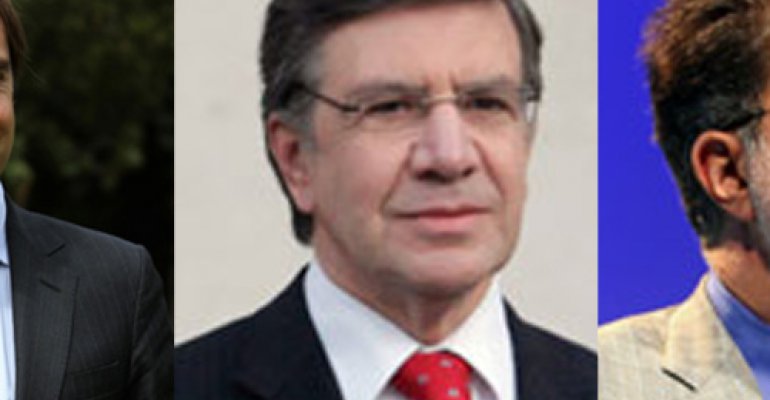 Luciano Cruz-Coke, Joaquín Lavín y Eduardo Engel en el panel de TC ...