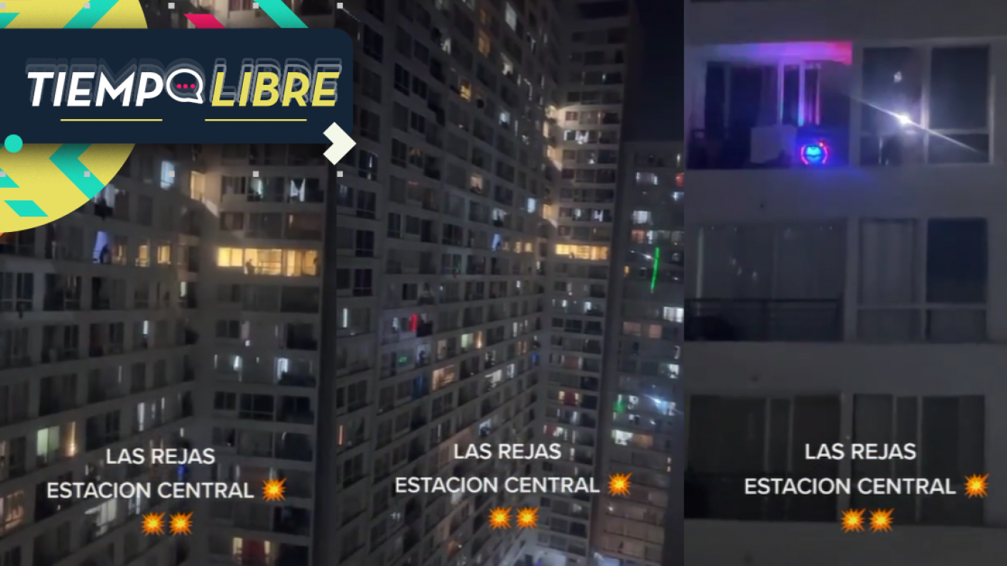¡Qué es eso! Video muestra un edificio en Estación Central como si fuera una discoteque ...