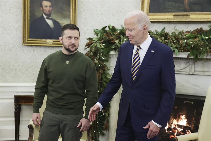 Así fue el encuentro entre Volodímir Zelenski y Joe Biden en la Casa Blanca - Chilevisión
