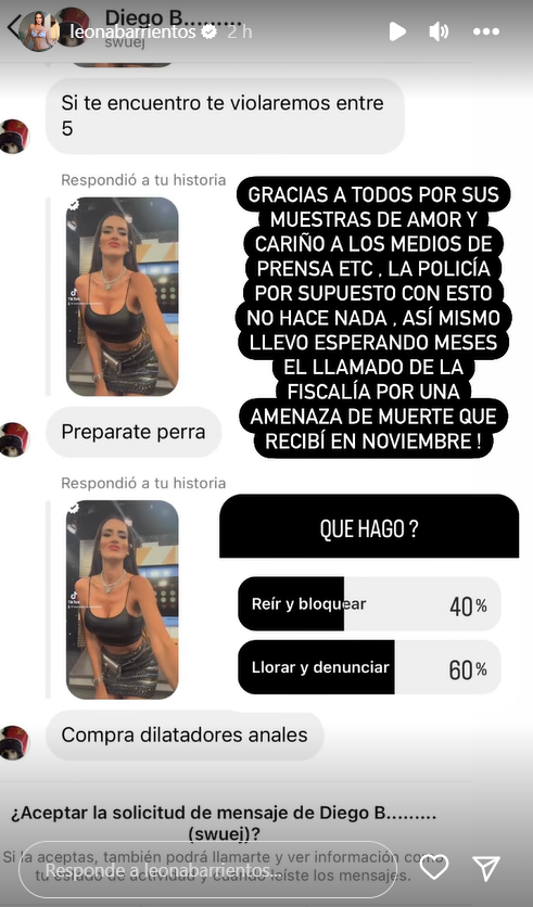 Adriana Barrientos reveló brutal amenaza sexual que recibió en redes sociales: “Prepárate perr ...