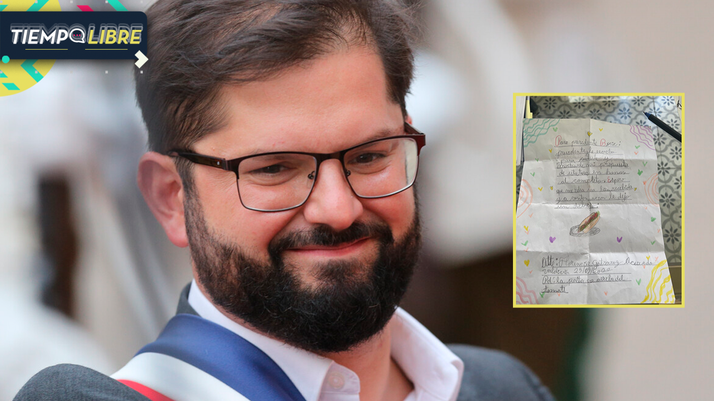 Niña propuso a Presidente Boric crear estatua en honor al completo ...