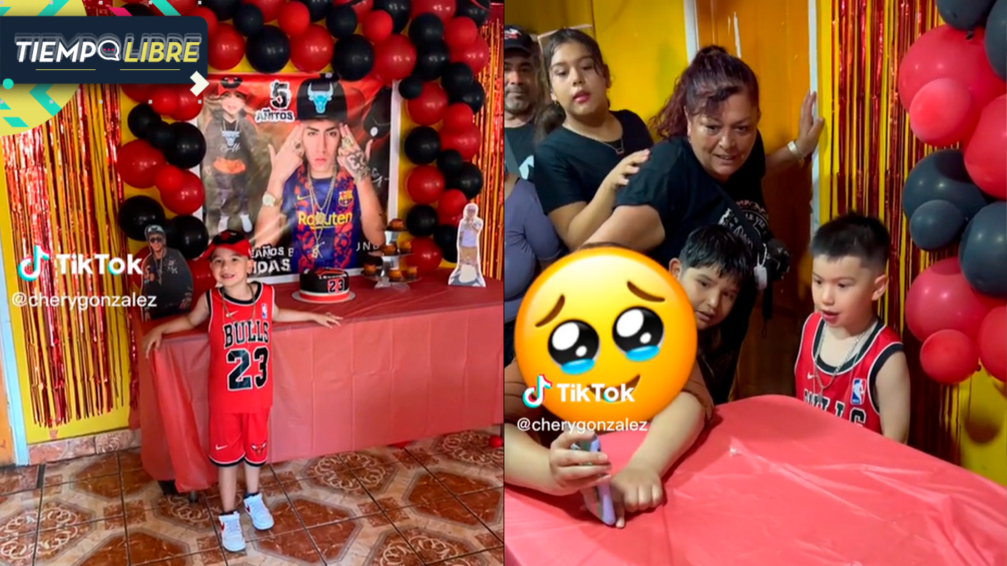 Hasta las lágrimas: Niño celebró cumpleaños temático de Jordan 23 y recibió inesperada sorpresa ...