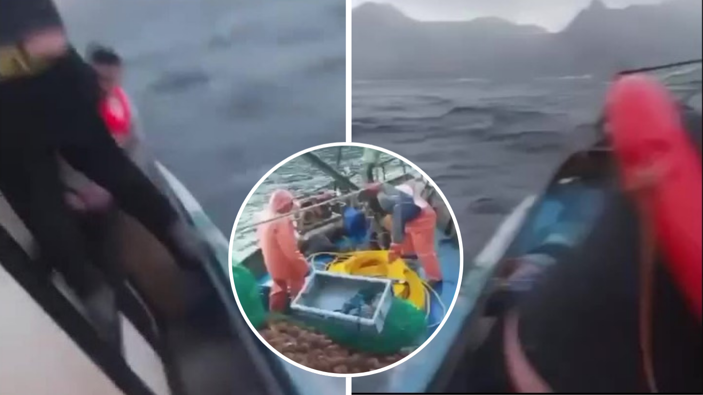 VIDEO | Terror en altamar: Última grabación de pescadores antes de ...